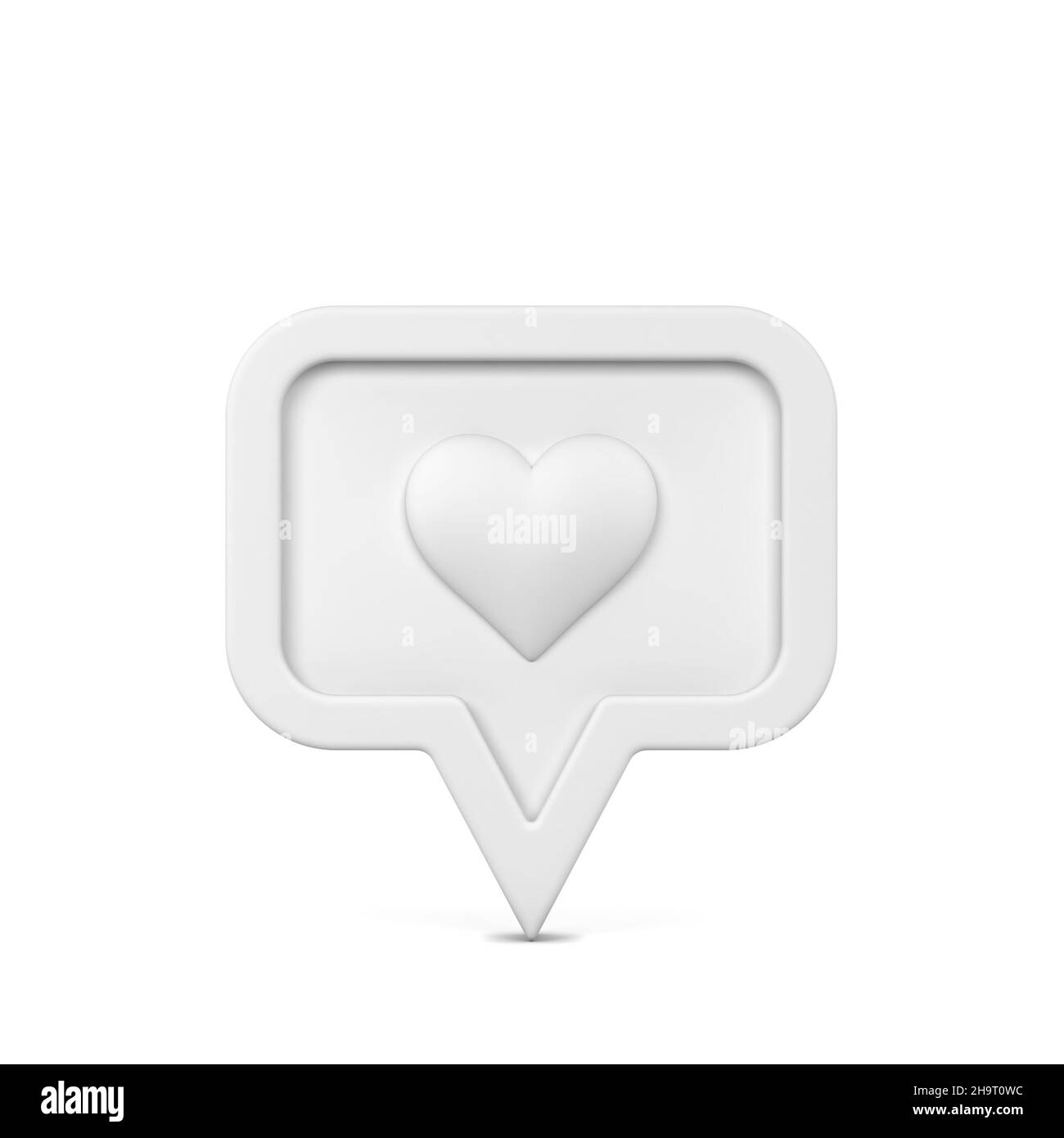 Like notification icon. 3d illustration isolated on white background ...