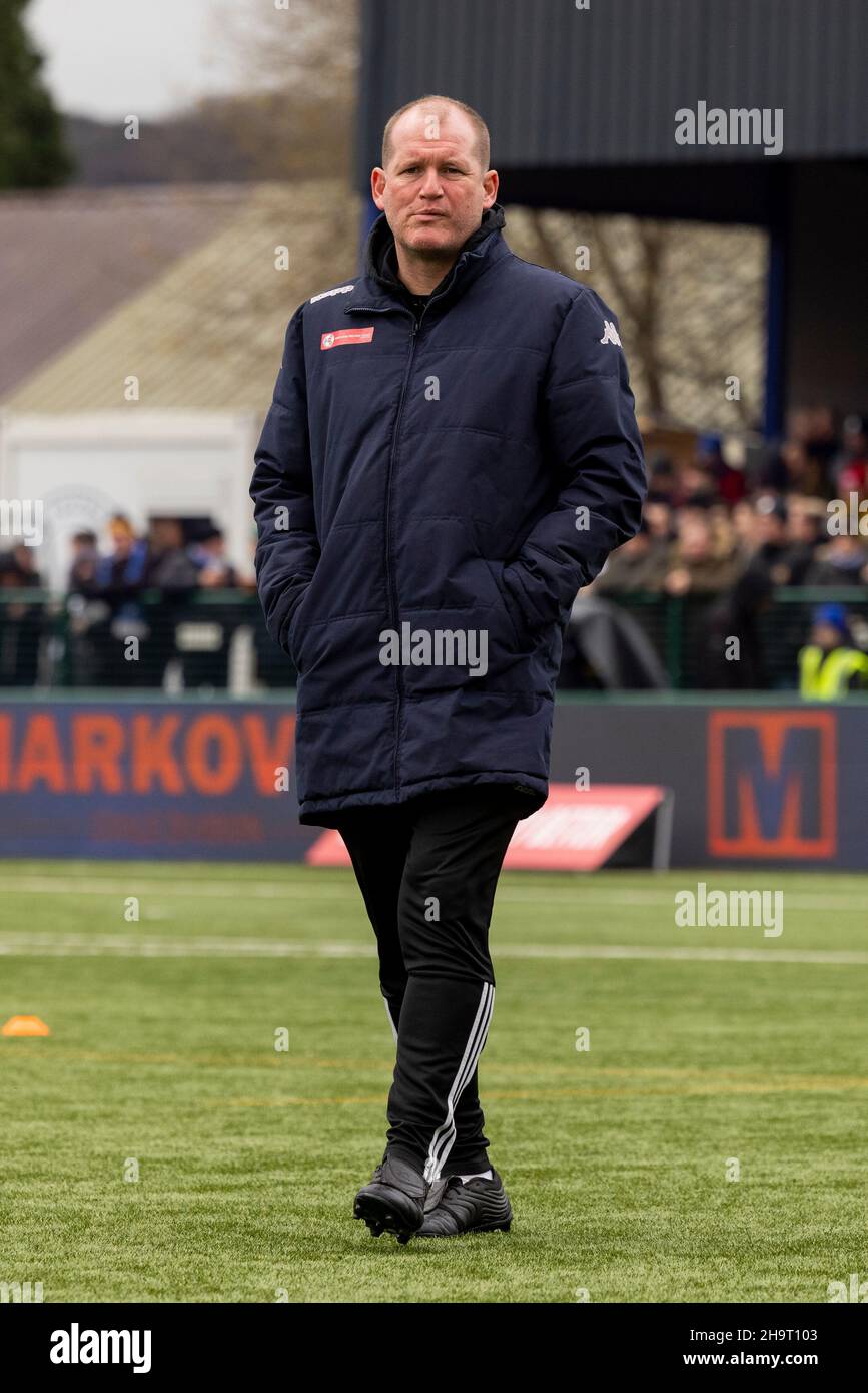 Buxton manager Steve Cunningham during the Emirates FA Cup second round ...