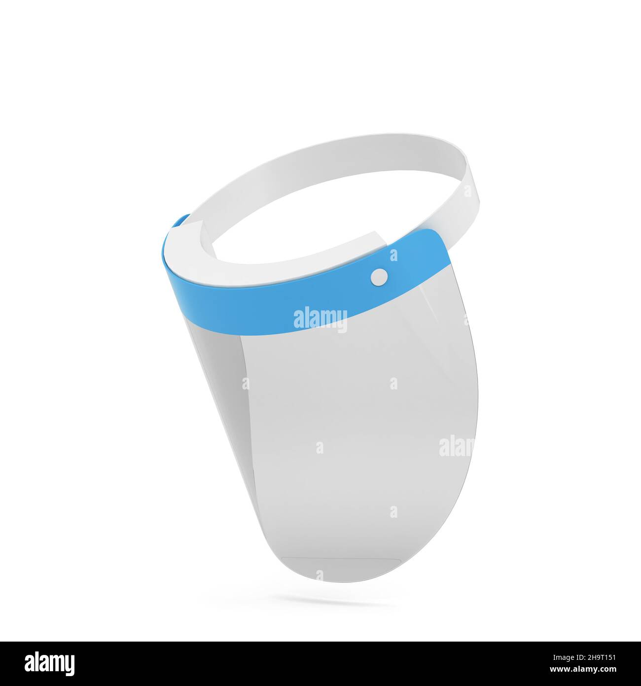 Protective face shield. 3d illustration isolated on white background ...