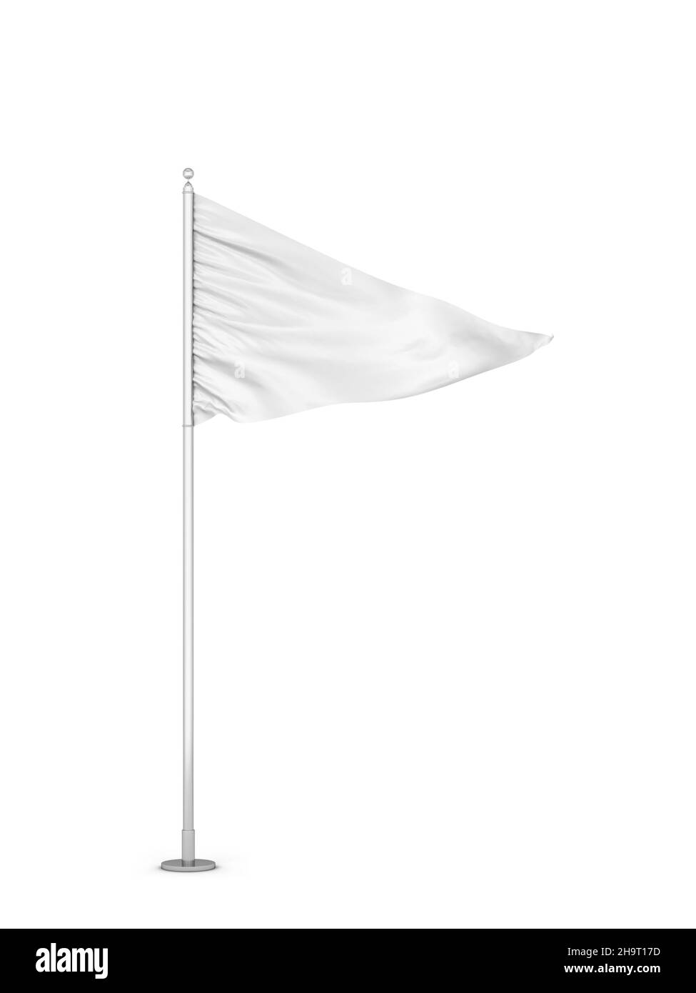 Blank flag. 3d illustration isolated on white background Stock Photo ...