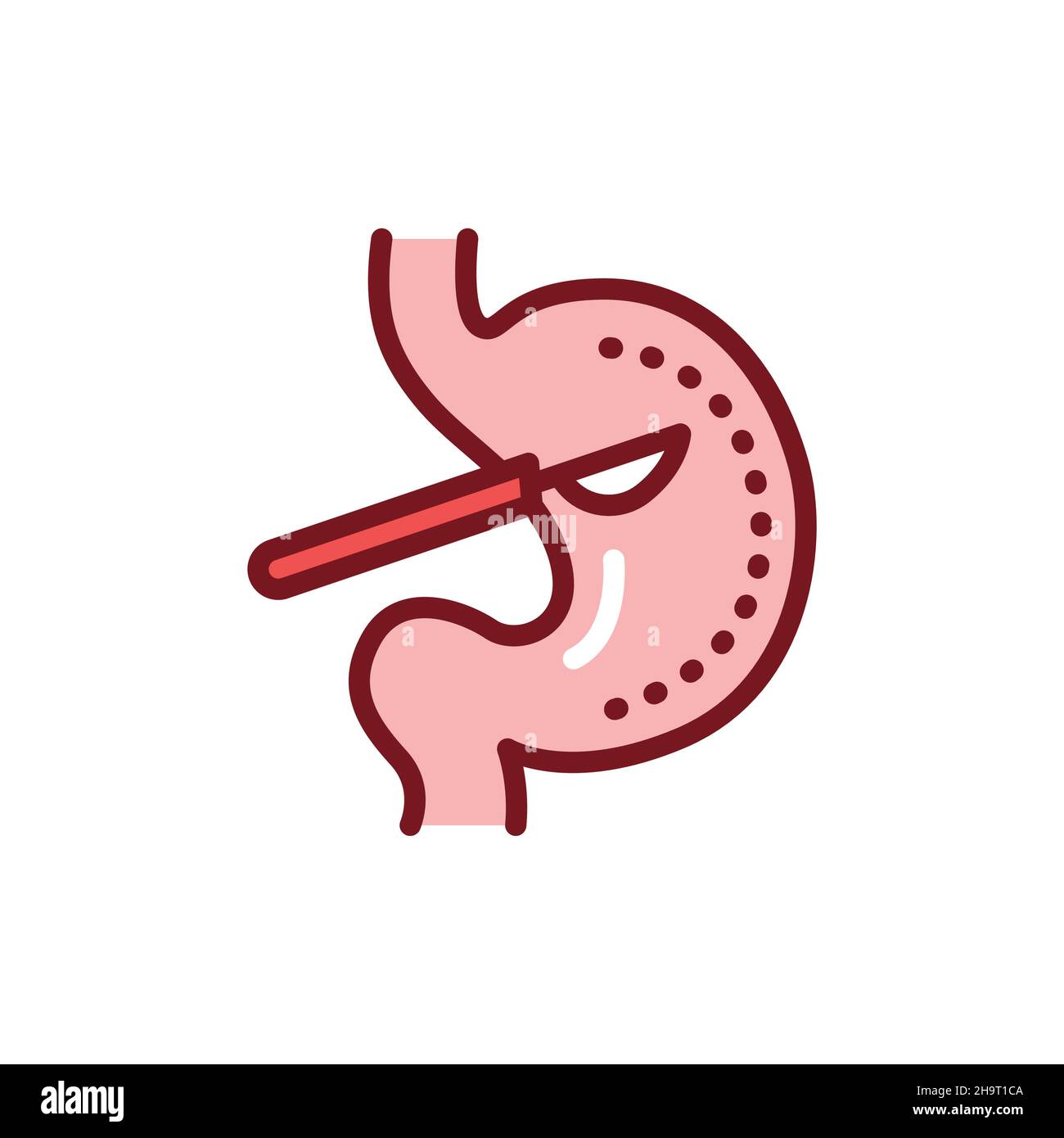 Stomach surgery line icon. Isolated vector element Stock Vector Image ...