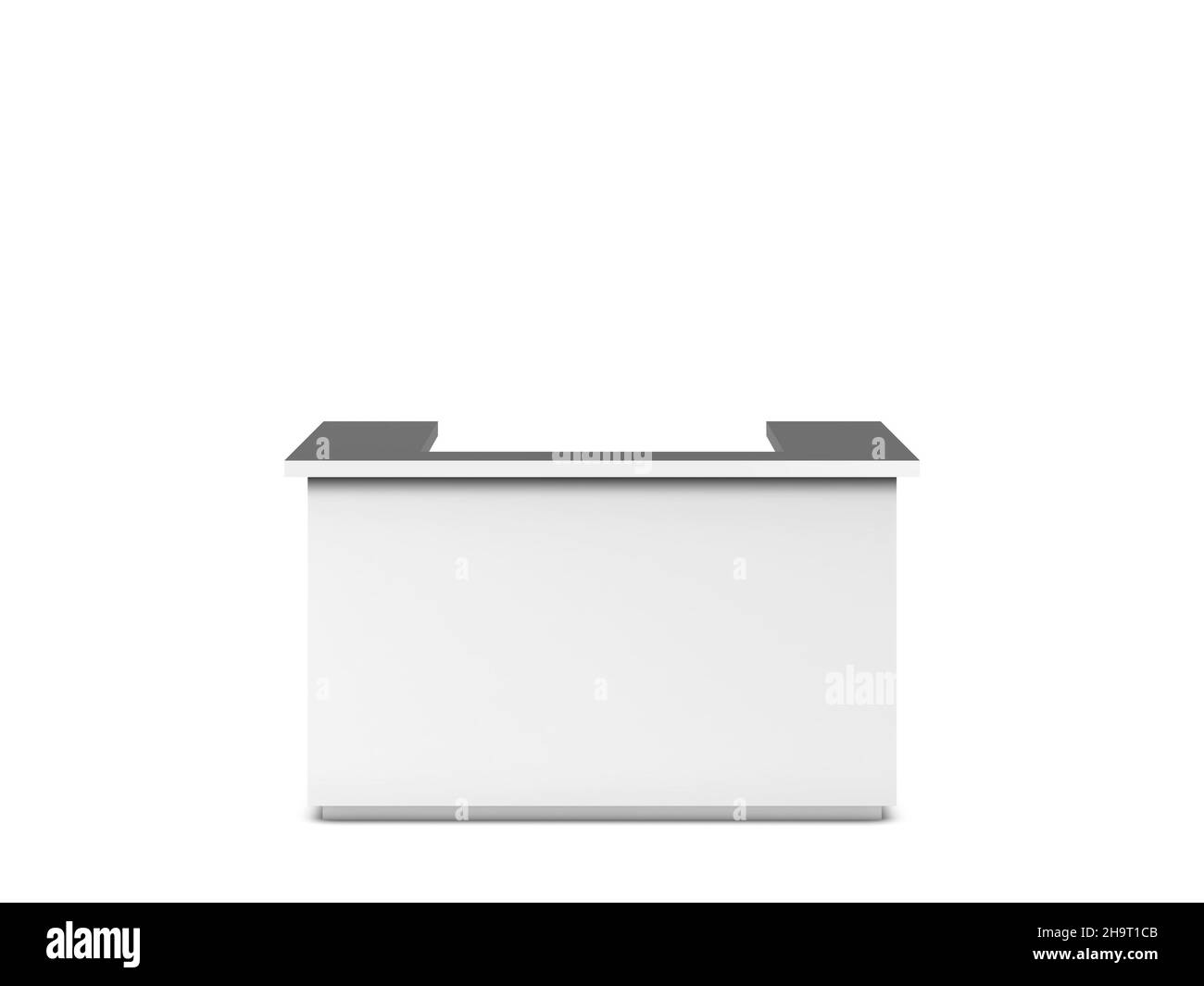 Counter stand mockup. 3d illustration isolated on white background ...