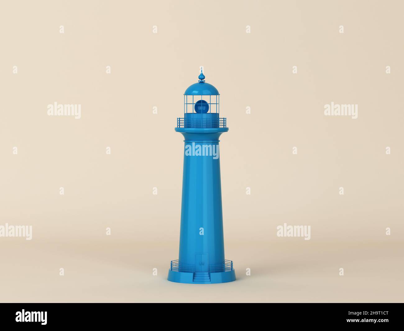 Lighthouse. Minimal scene. 3d illustration Stock Photo - Alamy