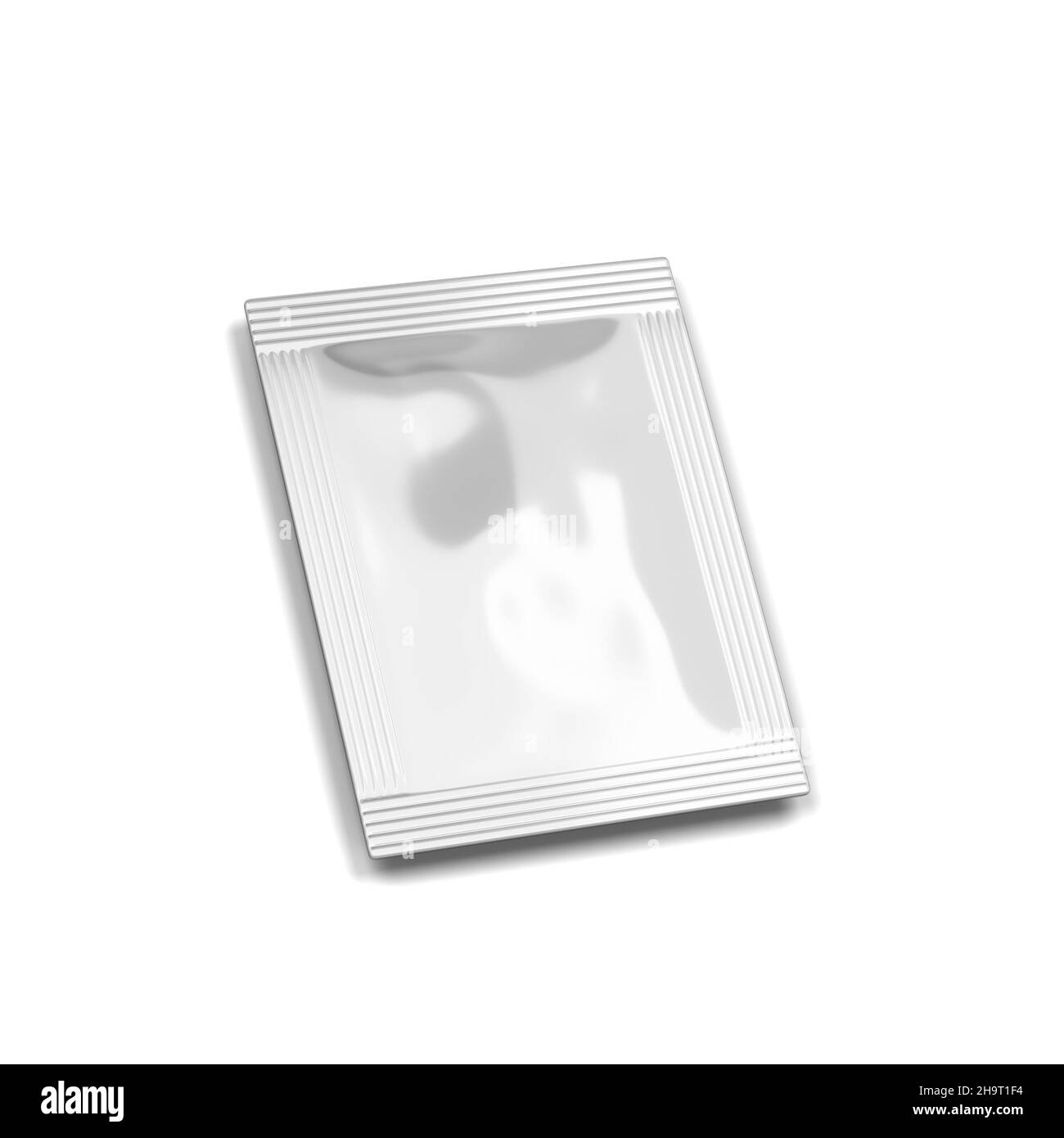 Blank sachet packaging mockup. 3d illustration isolated on white ...