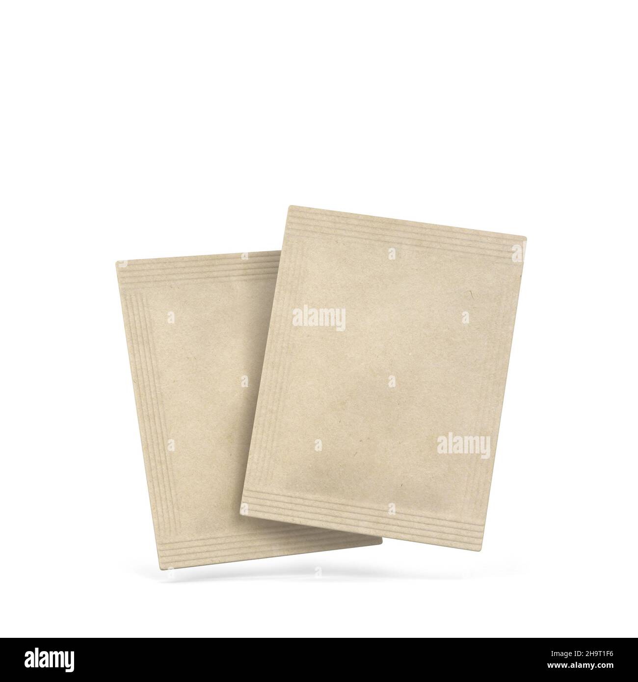 Blank sachet packaging mockup. 3d illustration isolated on white ...