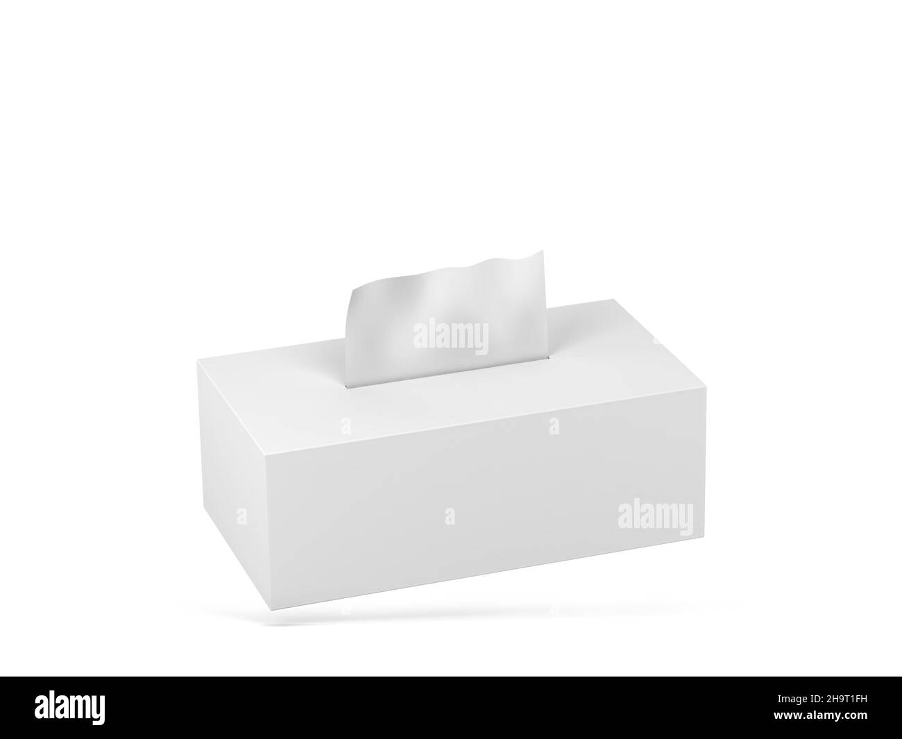 Blank tissue box mockup. 3d illustration isolated on white background ...