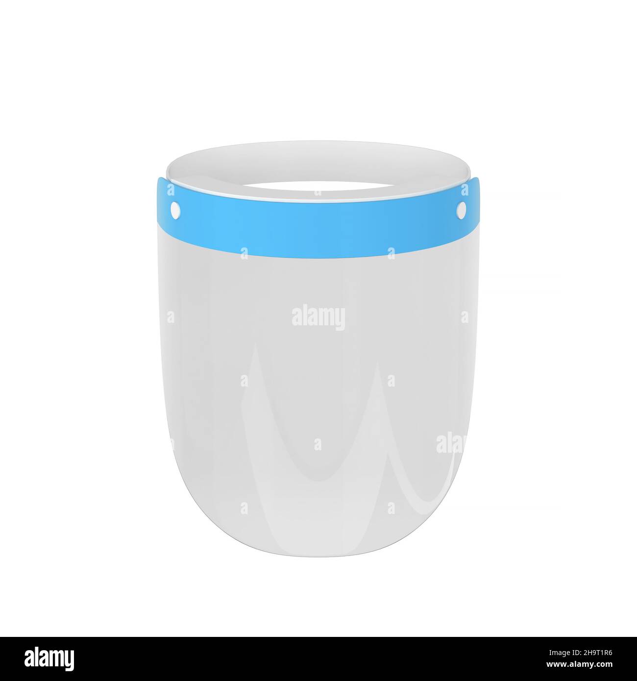 Protective face shield. 3d illustration isolated on white background ...