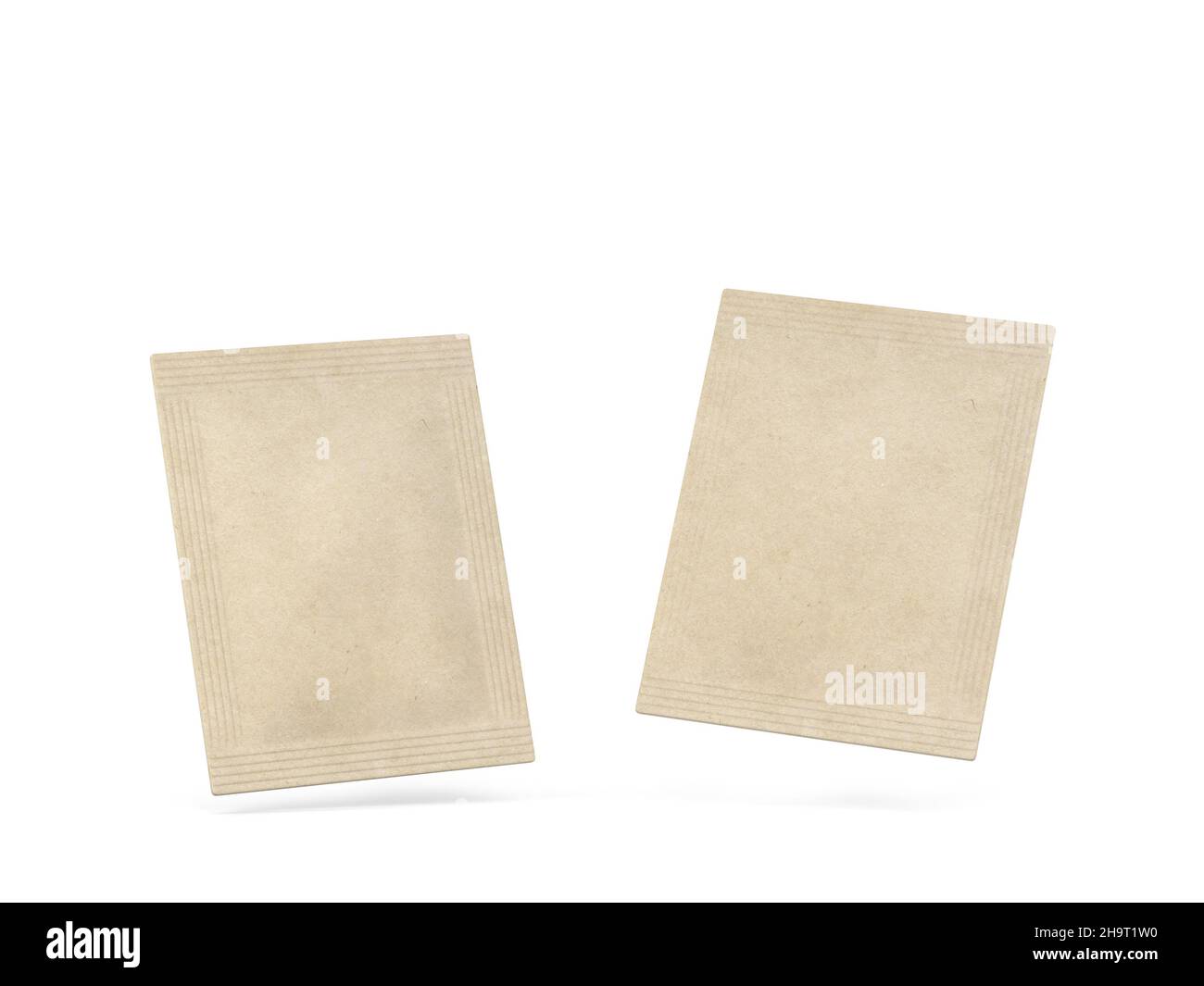 Blank sachet packaging mockup. 3d illustration isolated on white ...