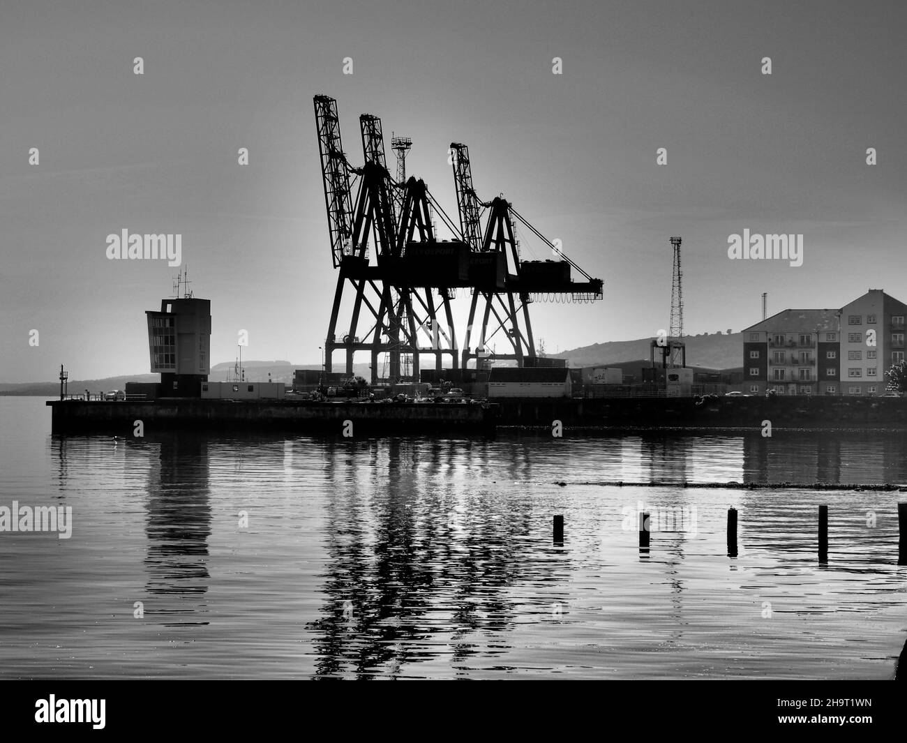 Sea view Port glasgow Stock Photo - Alamy