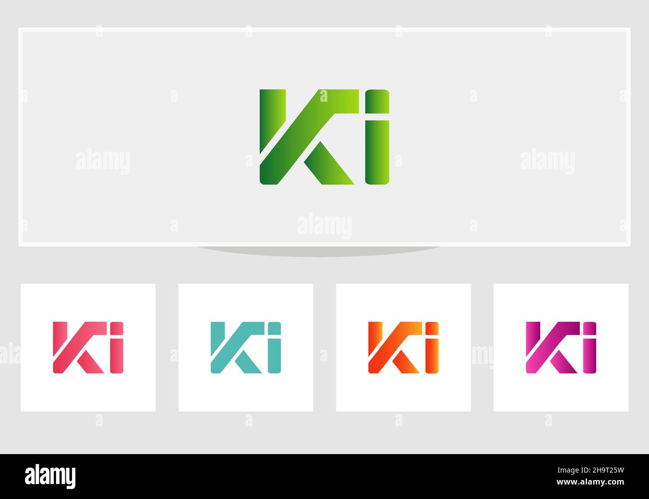 Initial KI Unique, attractive and creative modern logo. KI letter logo ...