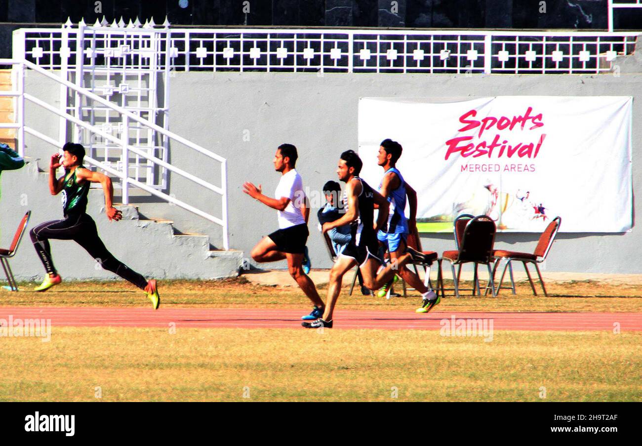 Players are in action during the Sports Festival Merged Areas held at ...