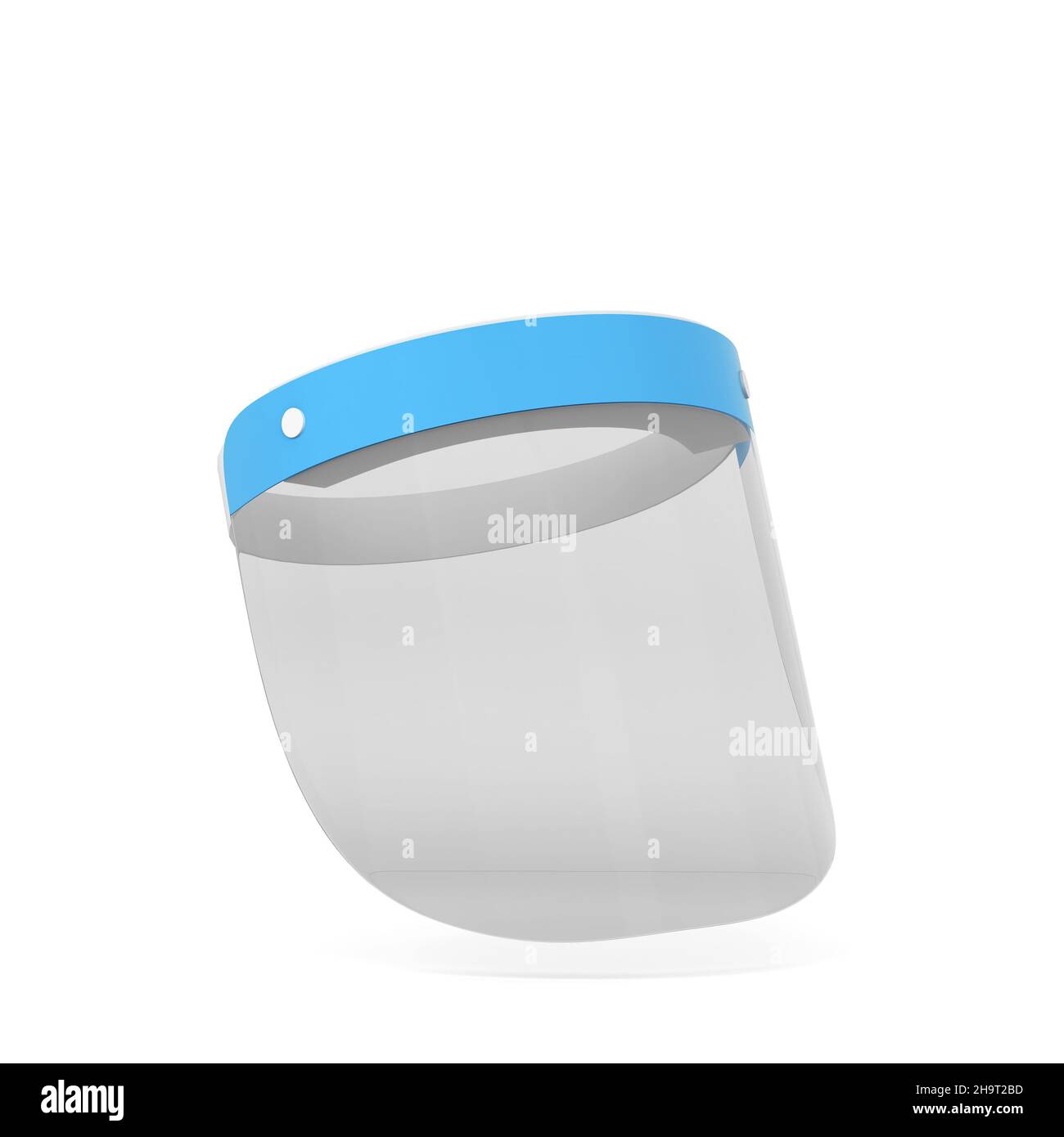 Protective face shield. 3d illustration isolated on white background ...