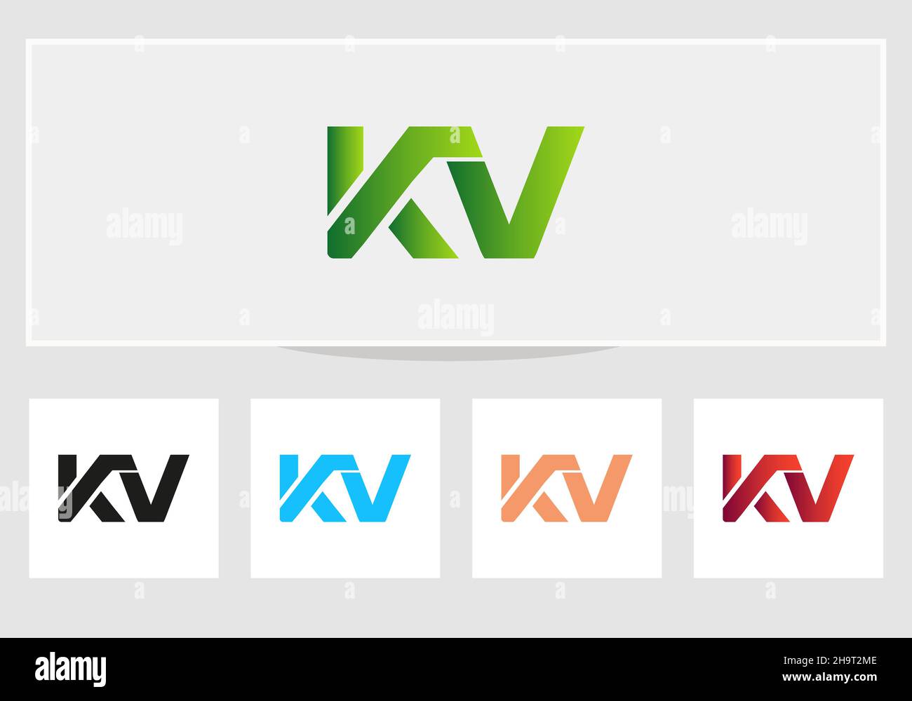 KV letter Type Logo Design vector Template. Abstract KV Letter logo ...