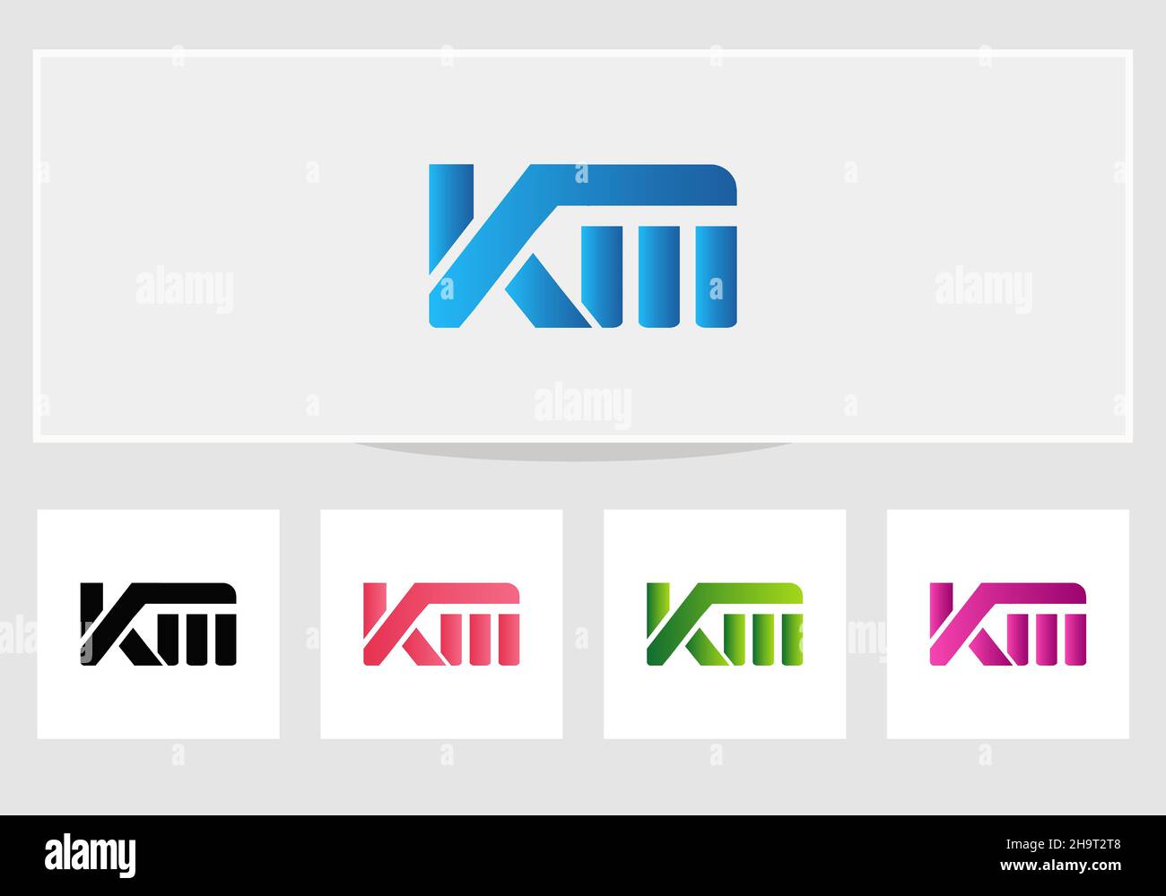 Minimal KM logo design, KM letter logo with modern trendy. Modern KM ...