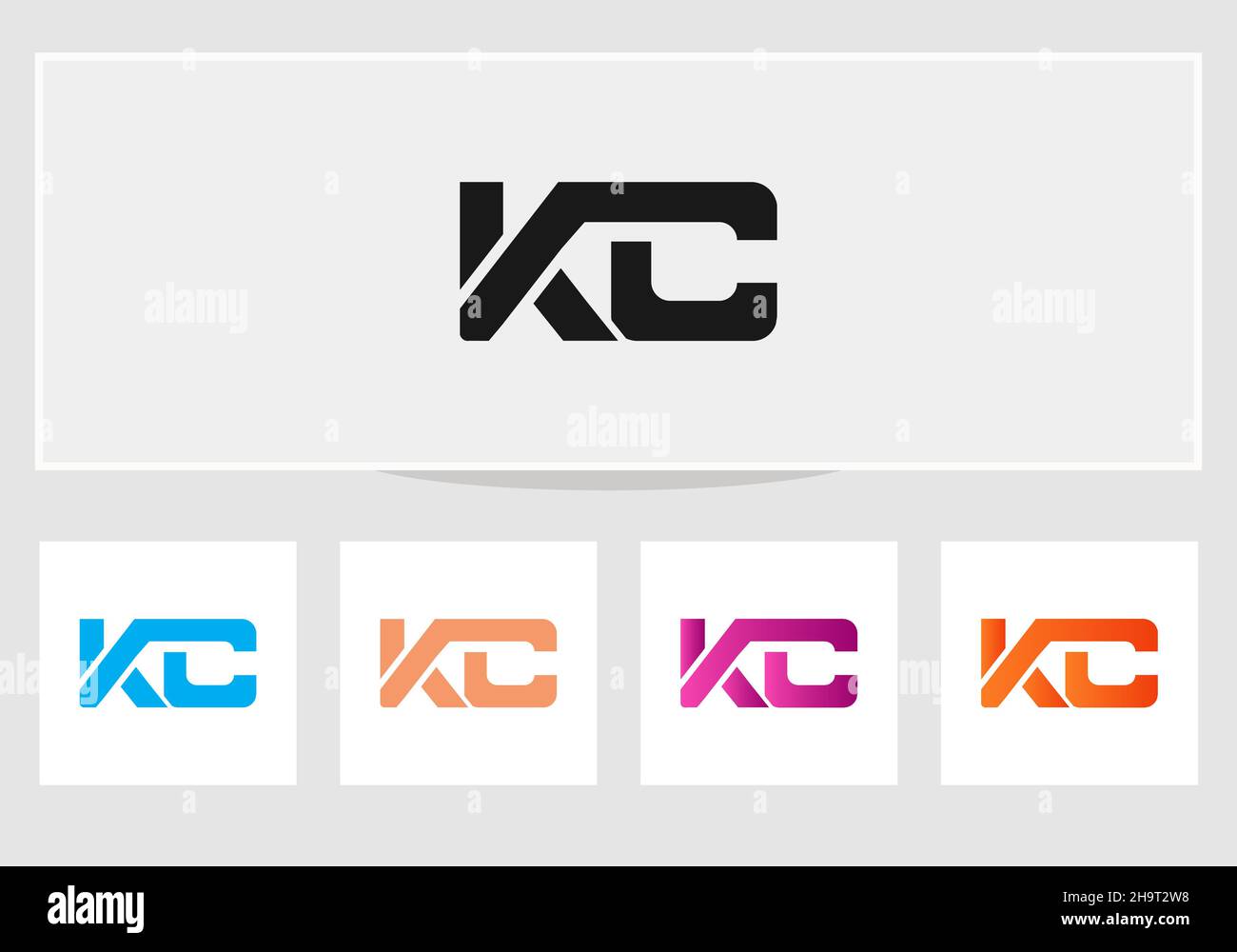 Minimal KC logo design, KC letter logo with modern trendy Stock Vector ...