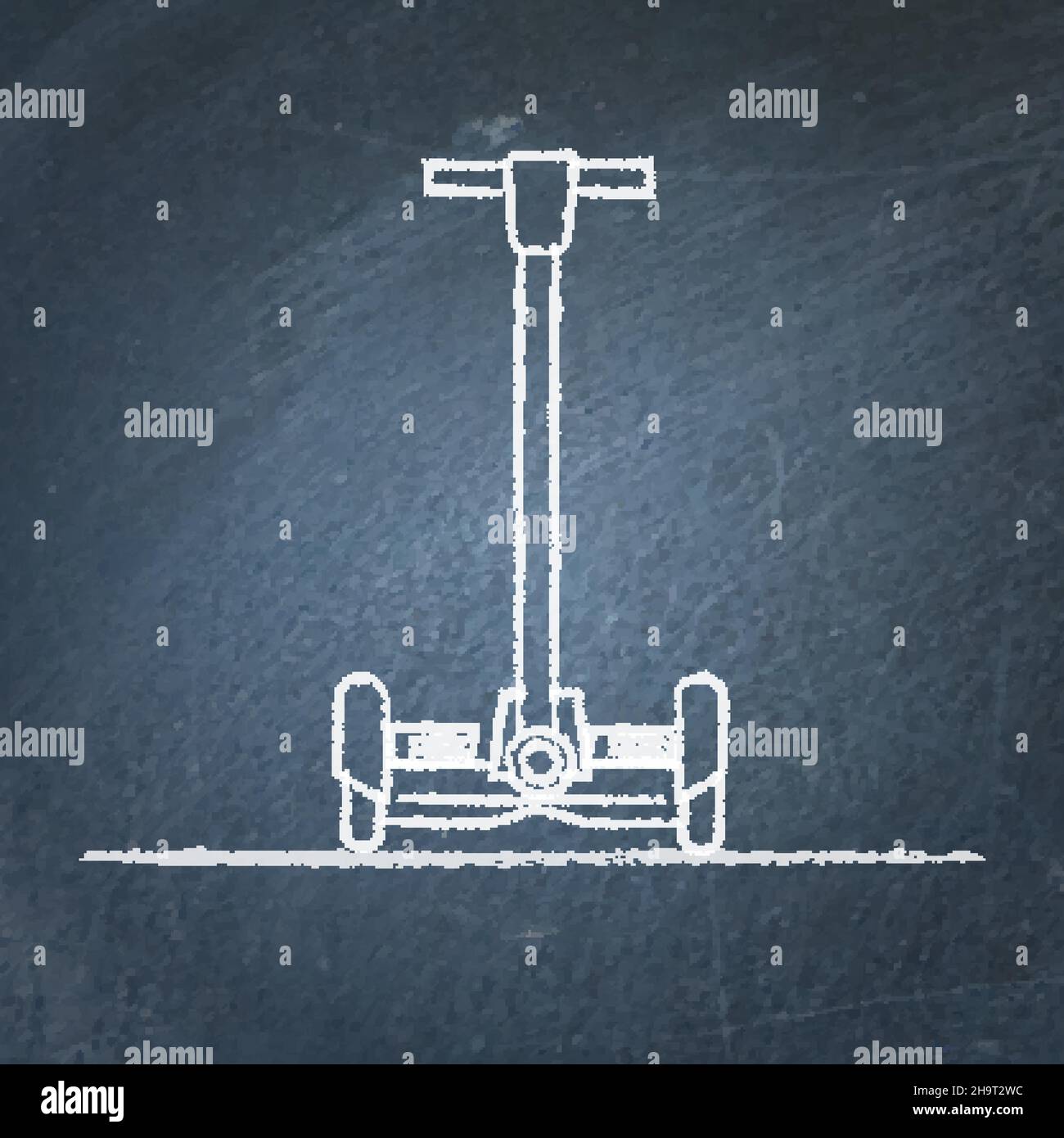 Vector chalk sketch of balancing scooter on blackboard Stock Vector ...