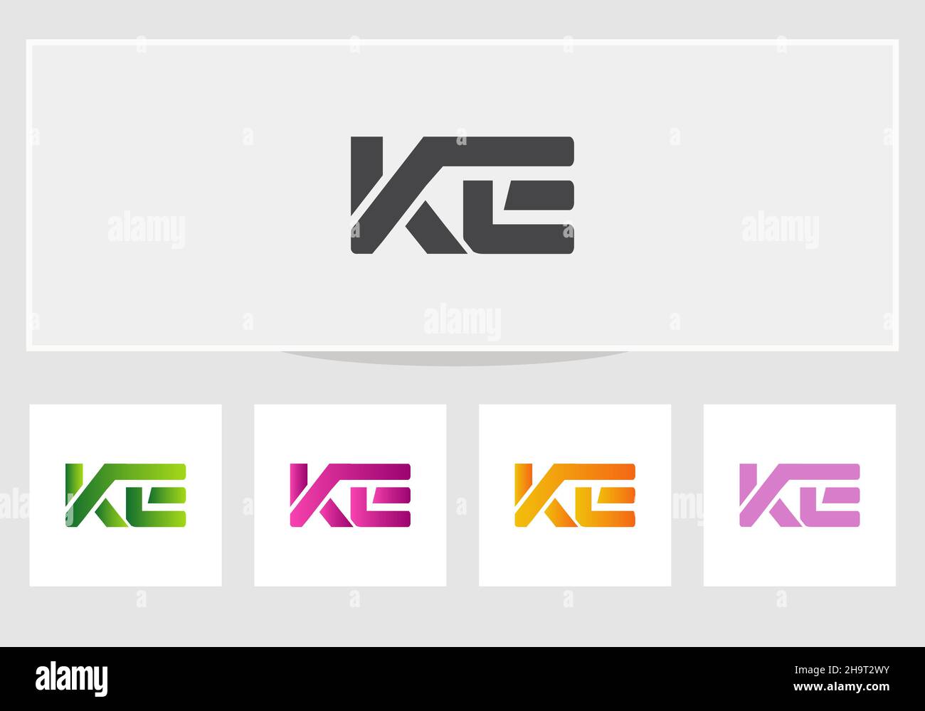 Premium KE logo design, KE letter logo with modern trendy. KE Modern ...