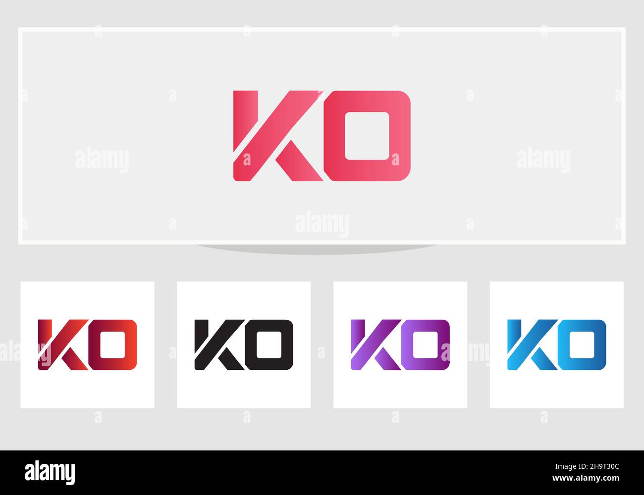Minimal KO logo design, KO letter logo with modern trendy Stock Vector ...