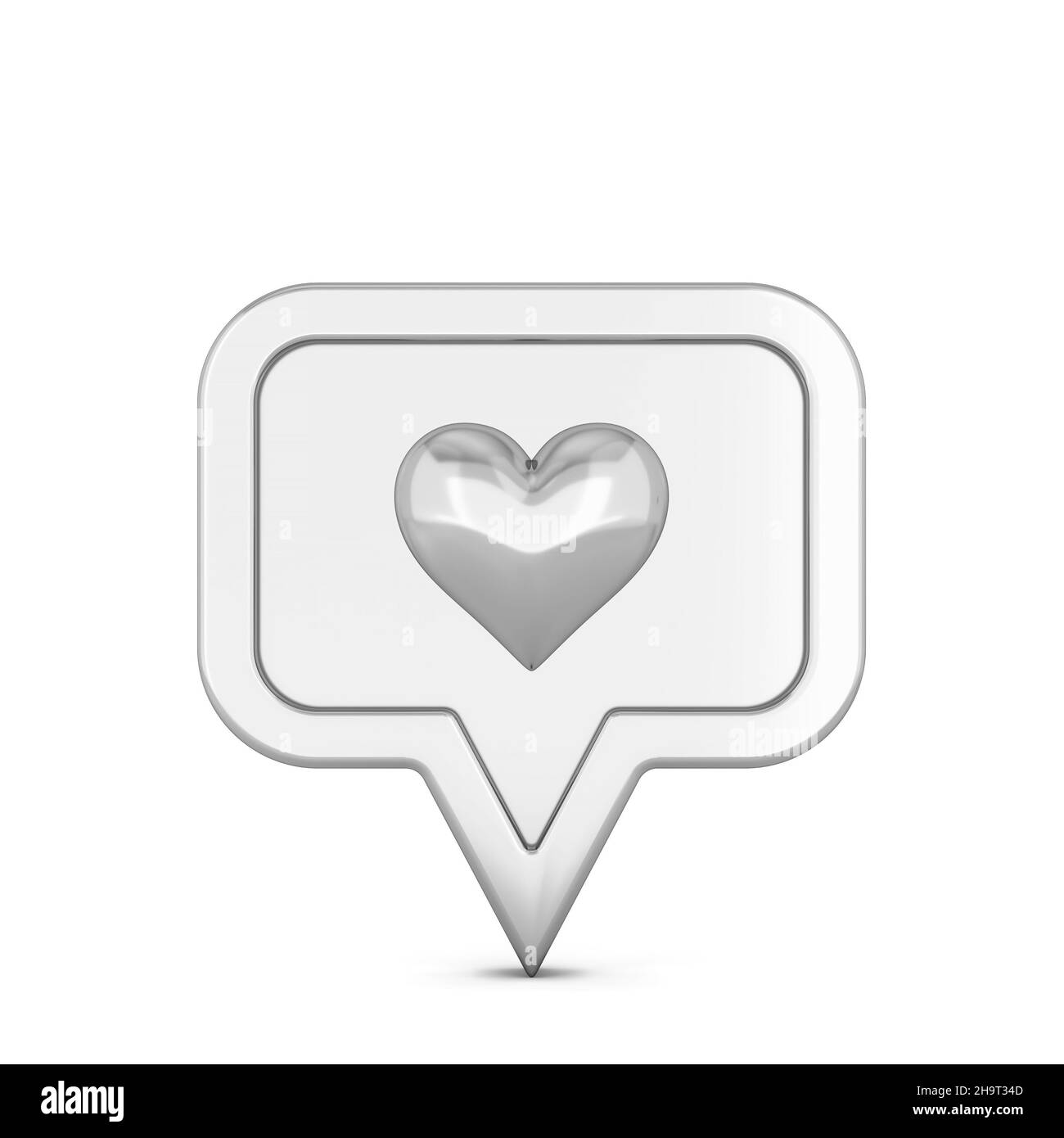 Like notification icon. 3d illustration isolated on white background ...