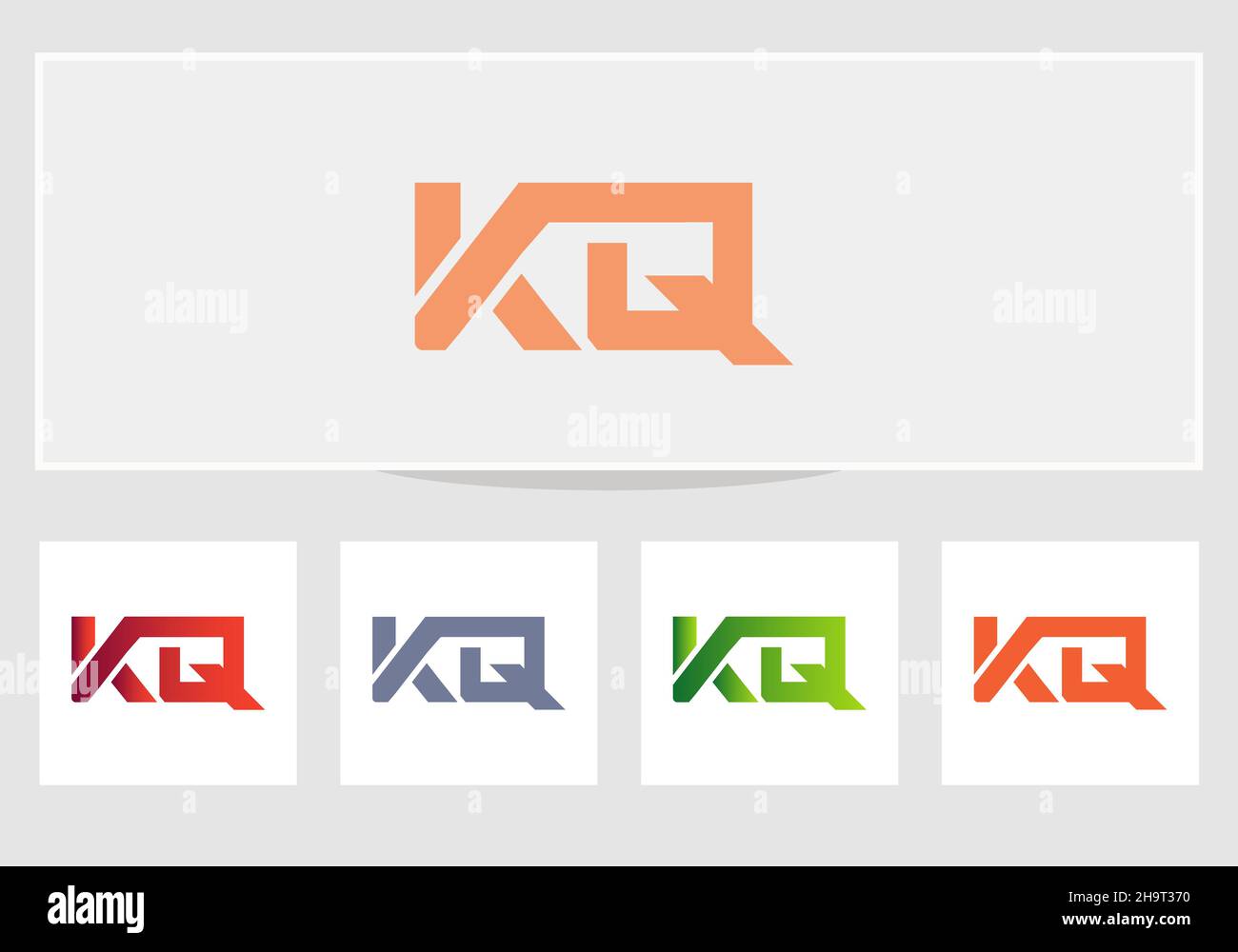 Initial Letter KQ Logo Design Template. KQ logo design Stock Vector ...