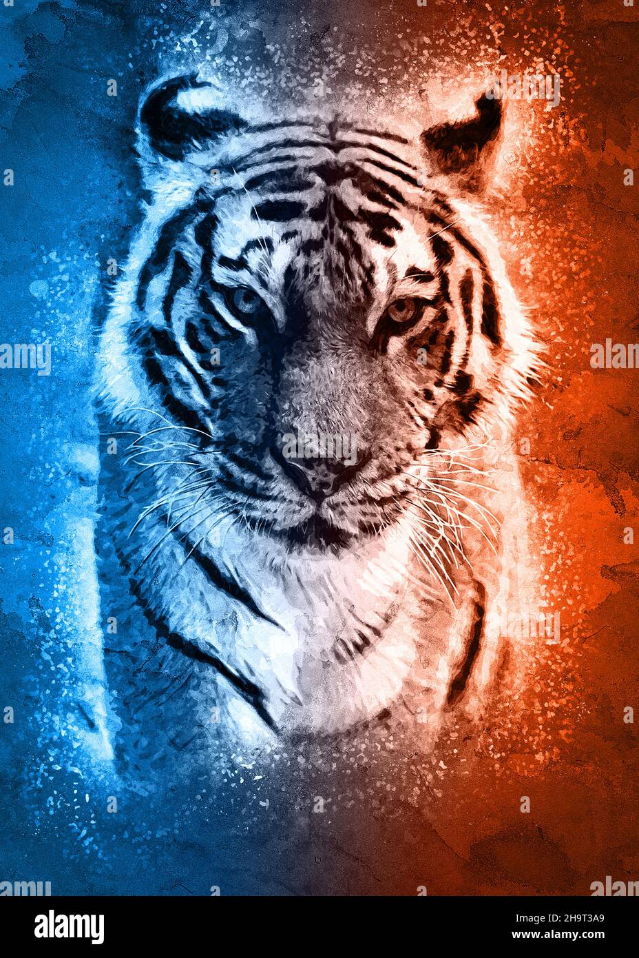 Colorful tiger art hi-res stock photography and images - Alamy