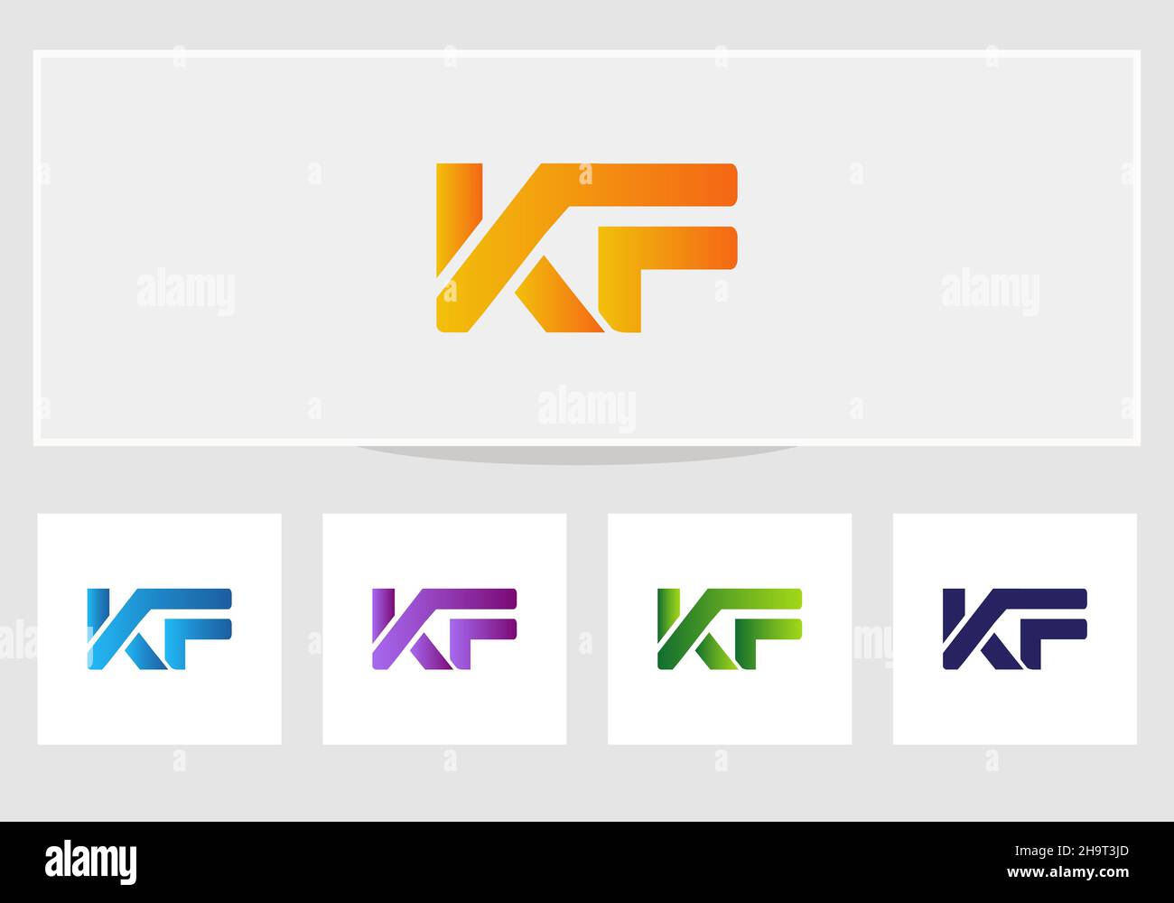 Creative KF logo design, KF letter logo with modern trendy. KF modern ...
