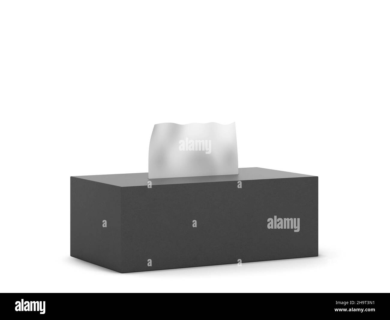 Blank tissue box mockup. 3d illustration isolated on white background ...