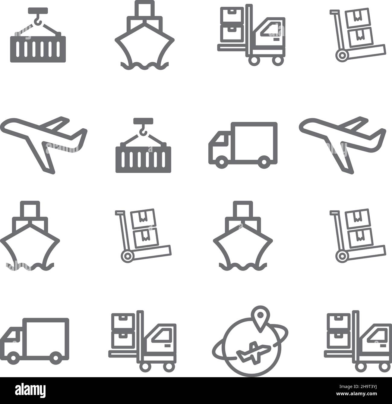 Delivery related vector illustration, editable on white background ...