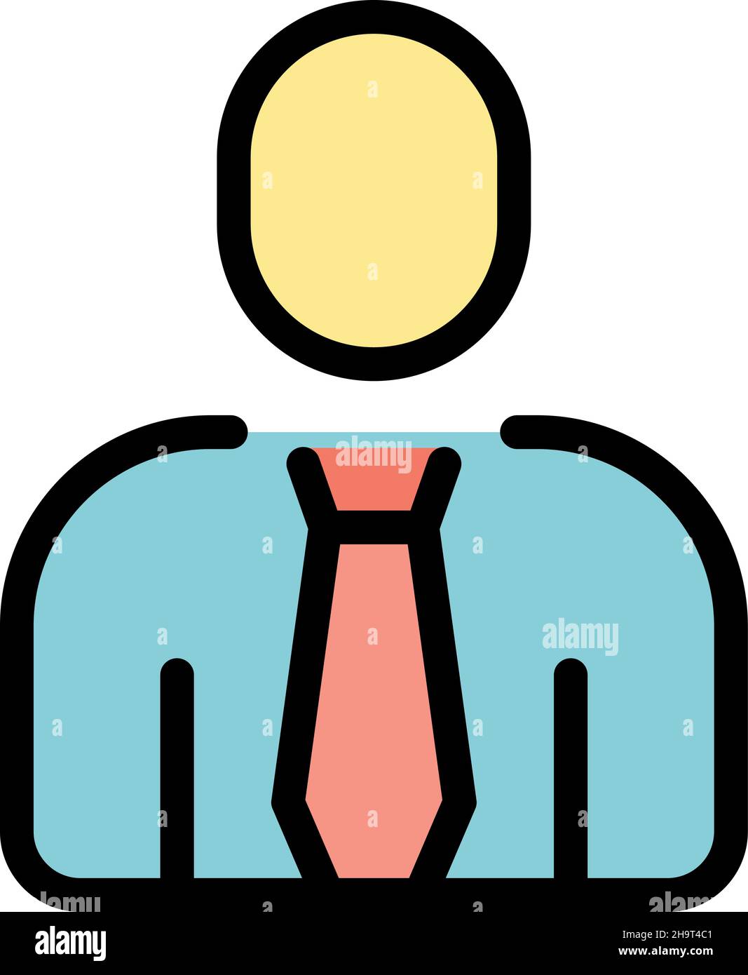 Student job manager icon. Outline student job manager vector icon color ...