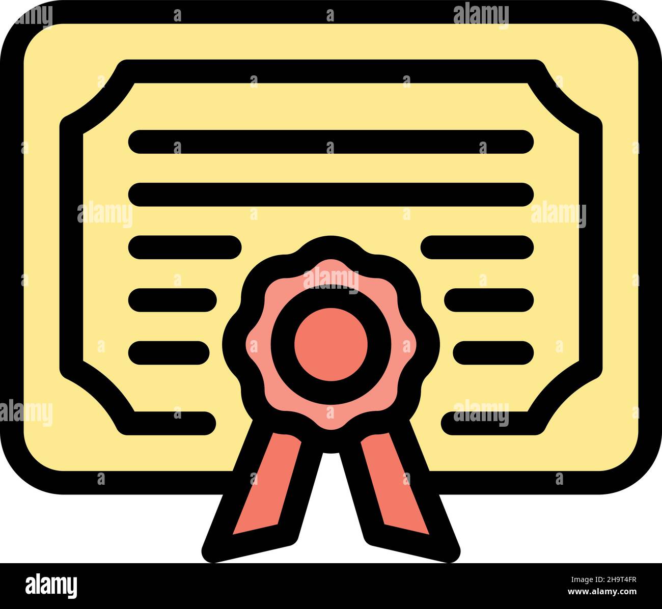 Graduated student diploma icon. Outline graduated student diploma ...