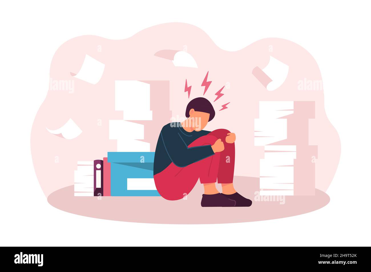 Tired man sitting Stock Vector Image & Art - Alamy