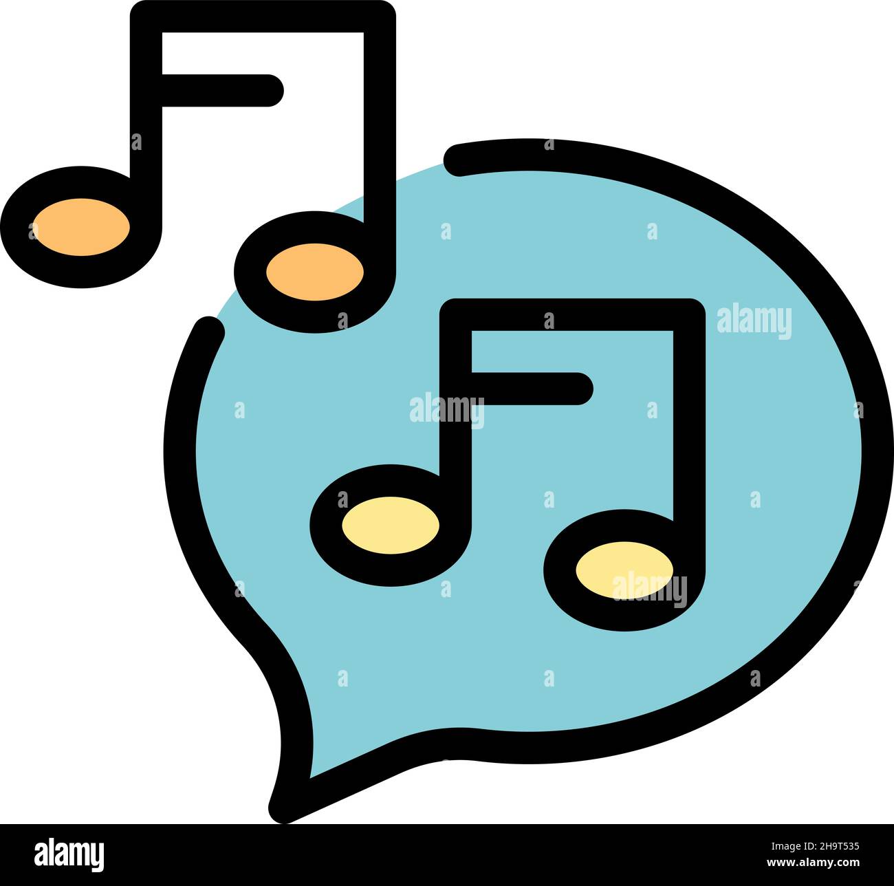 Holiday notes icon. Outline holiday notes vector icon color flat ...