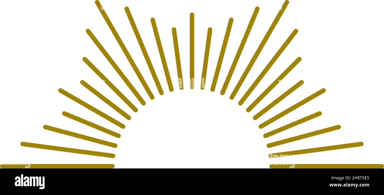 Golden sun rising Stock Vector Images - Alamy