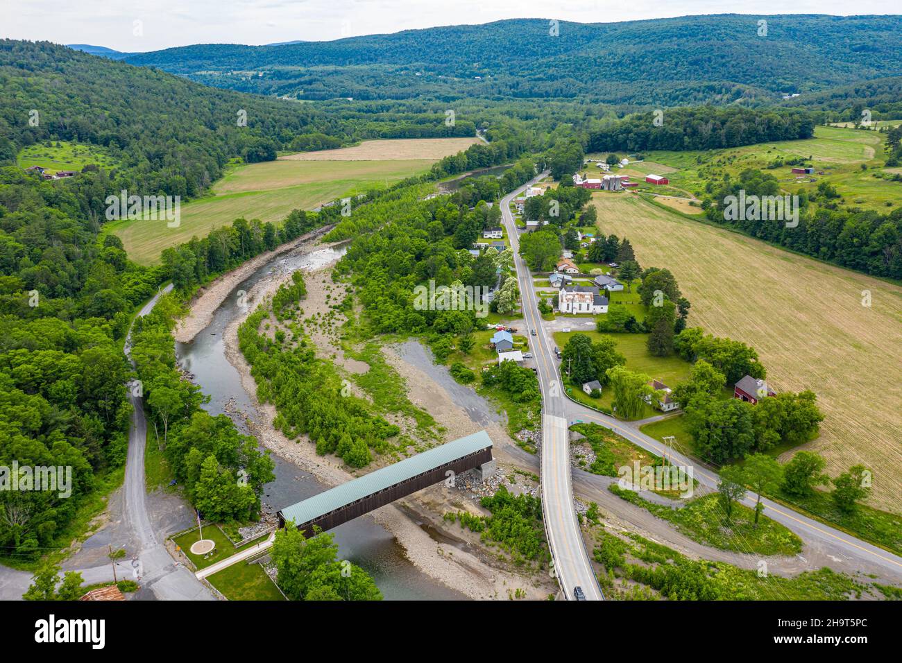 Blenheim covered bridge, Blenheim, NY 12131 Stock Photo - Alamy