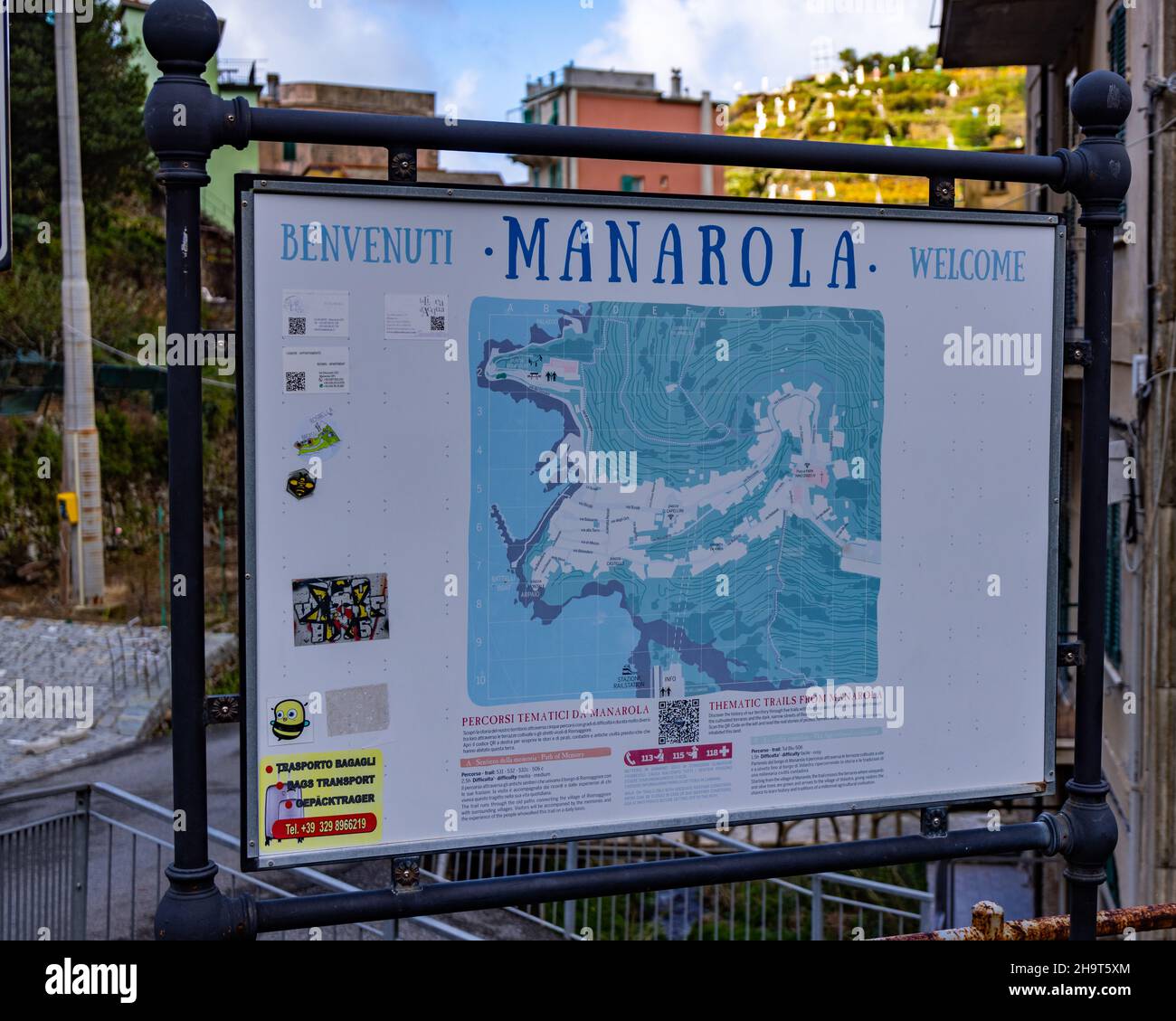 Map of Manarola in Cinque Terre at the Italian coast - CINQUE TERRE ...