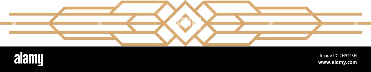 Art deco divider. Golden line retro header Stock Vector Image & Art - Alamy
