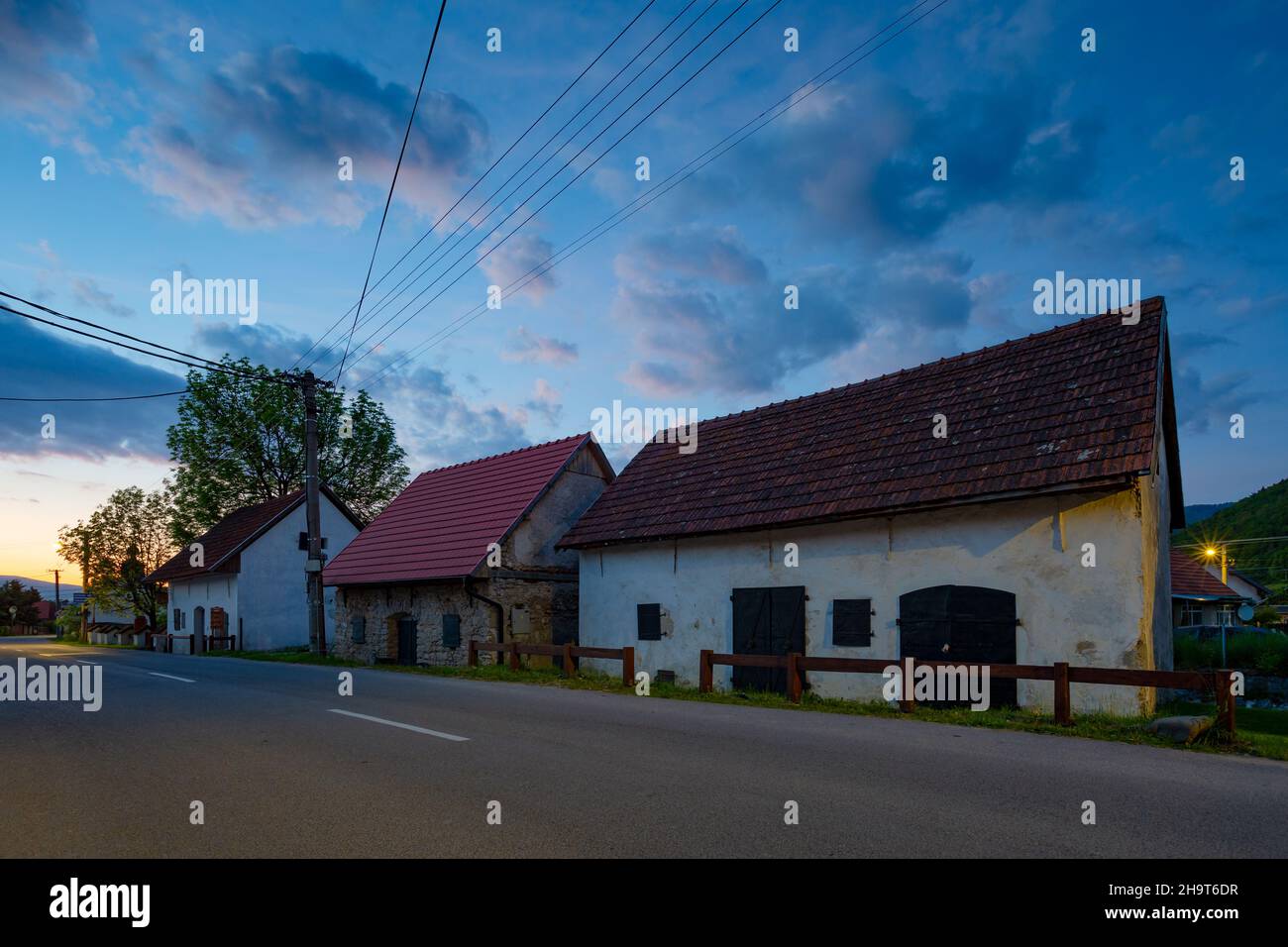 Historical granaries in Blatnica village, Slovakia Stock Photo - Alamy