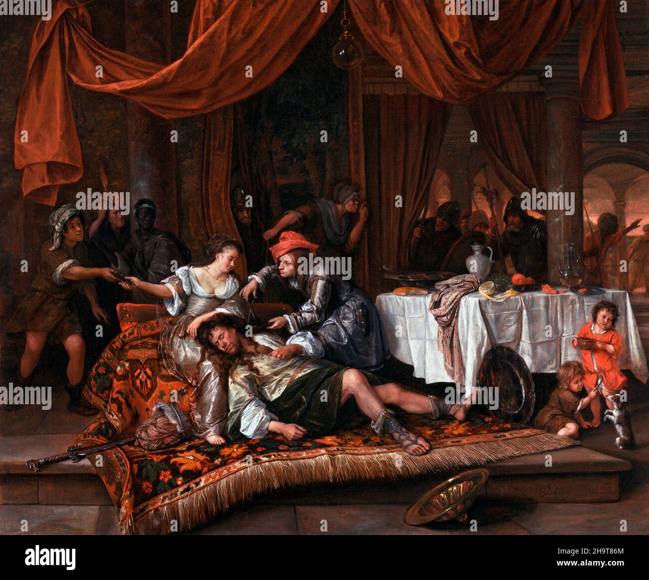 Jan Steen. "Samson and Delilah" by the Dutch Golden Age artist, Jan ...