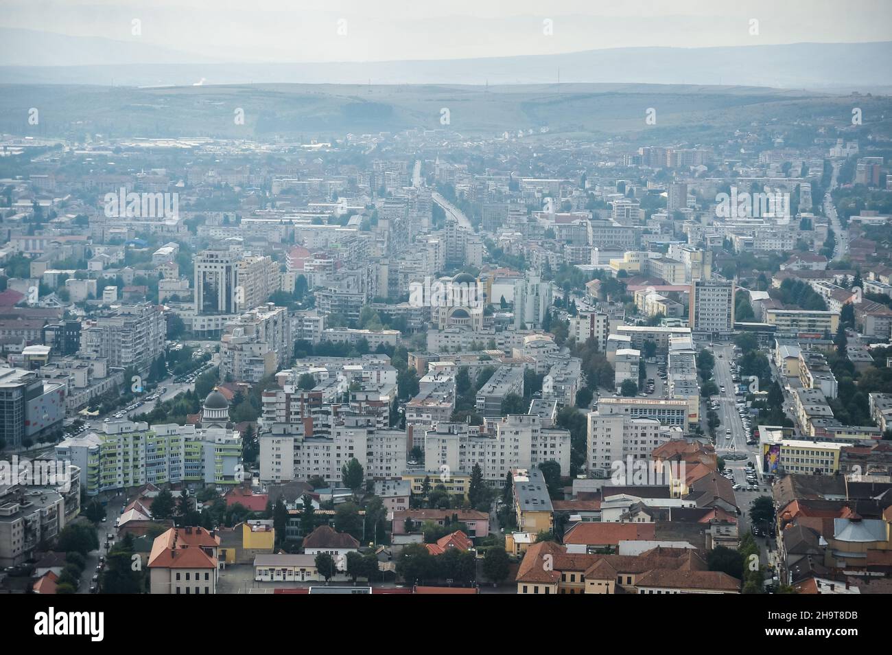Amazing Romania - View of the city of Deva from the Citadel Stock Photo ...