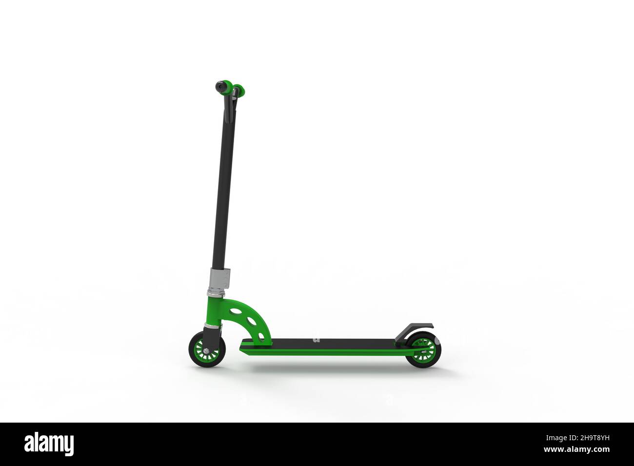 Green electric scooter wheel Cut Out Stock Images & Pictures - Alamy