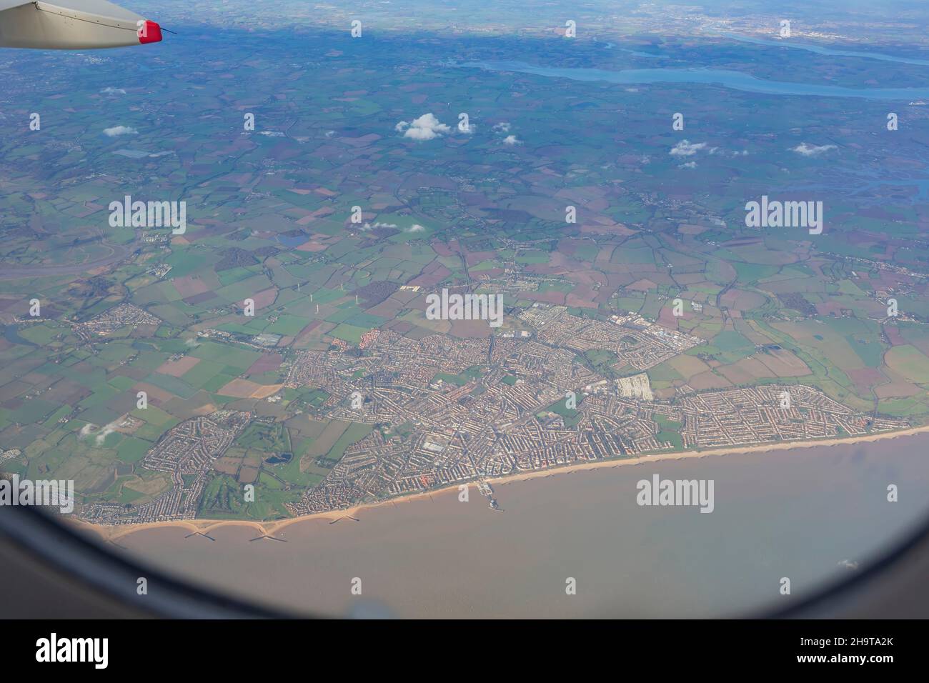 Aerial view around Germany's country side with river and wetland Stock ...