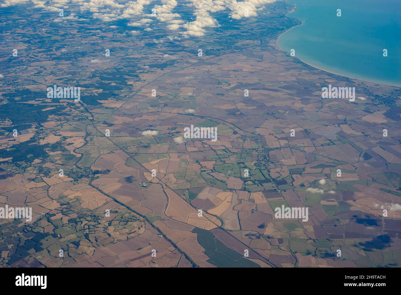 Aerial view of Dover and Folkestone Stock Photo - Alamy