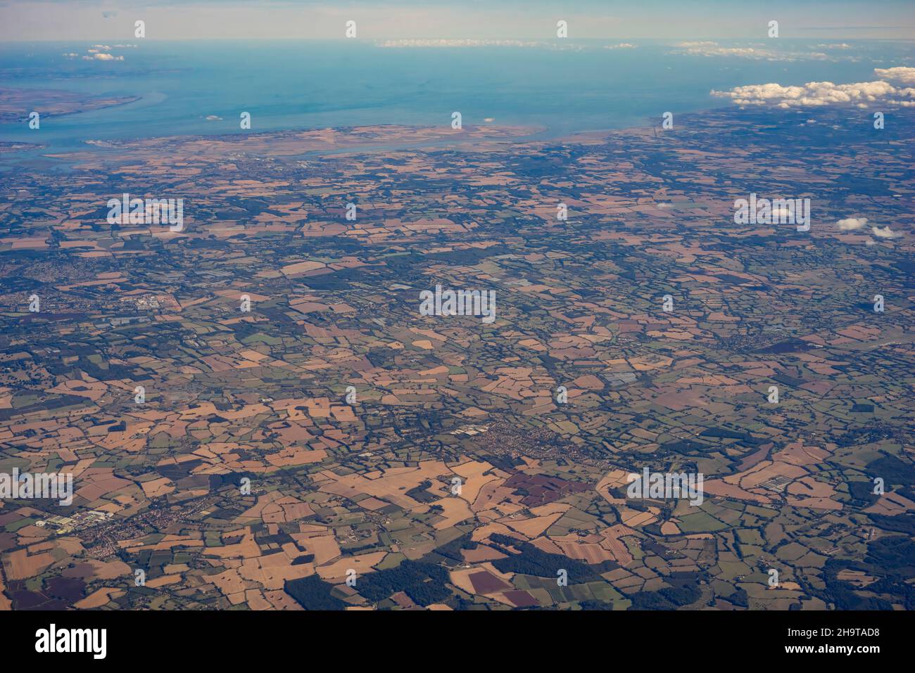 Aerial view of Rochester, Maidstone, Rainham, Sittingbourne, United ...
