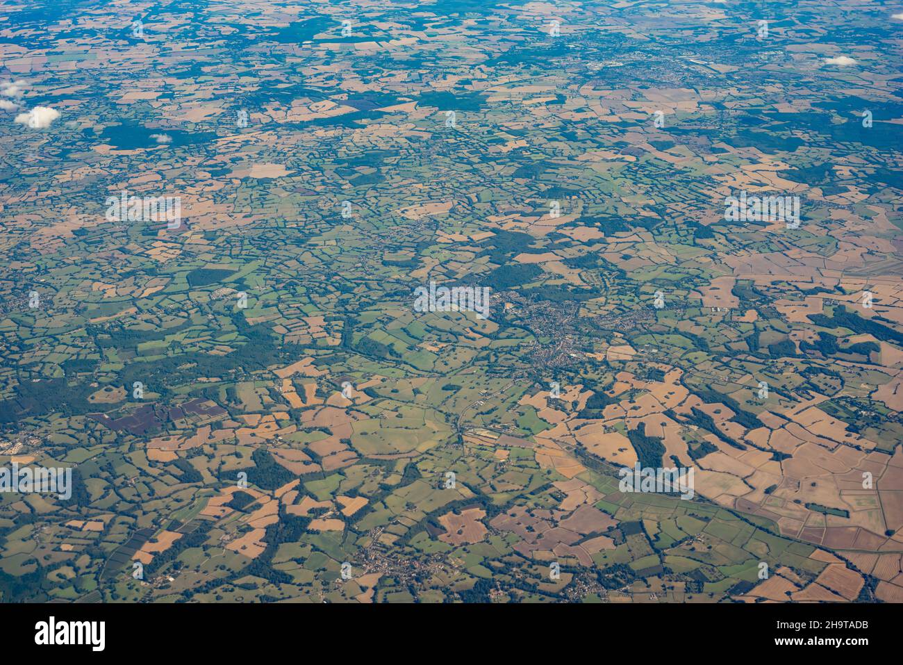 Aerial view of Rochester, Maidstone, Rainham, Sittingbourne, United ...