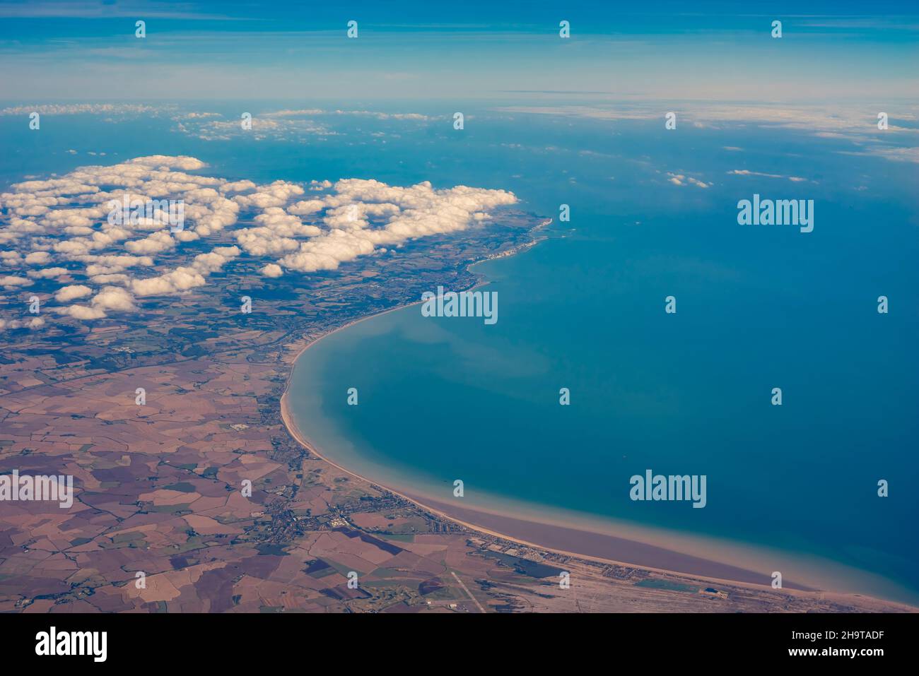 Aerial view of Dover and Folkestone Stock Photo - Alamy