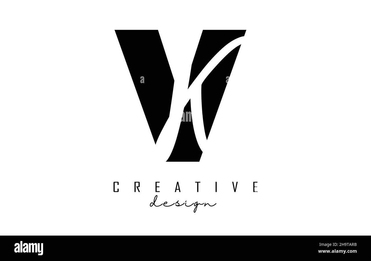 Letters VK logo with a minimalist design. Letters V and K with ...