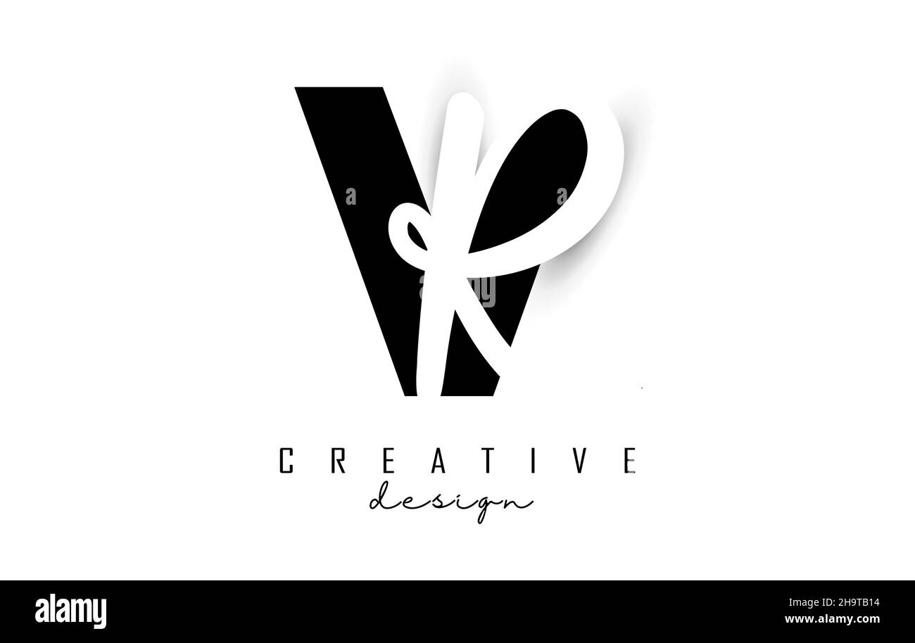 Letters V and R Logo with a minimalist design. Abstract letters V and R ...