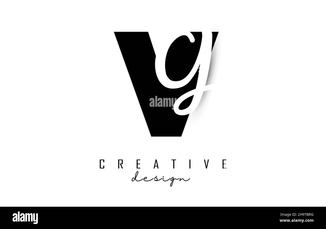 Letters VG logo with a minimalist design. Letters V and G with ...