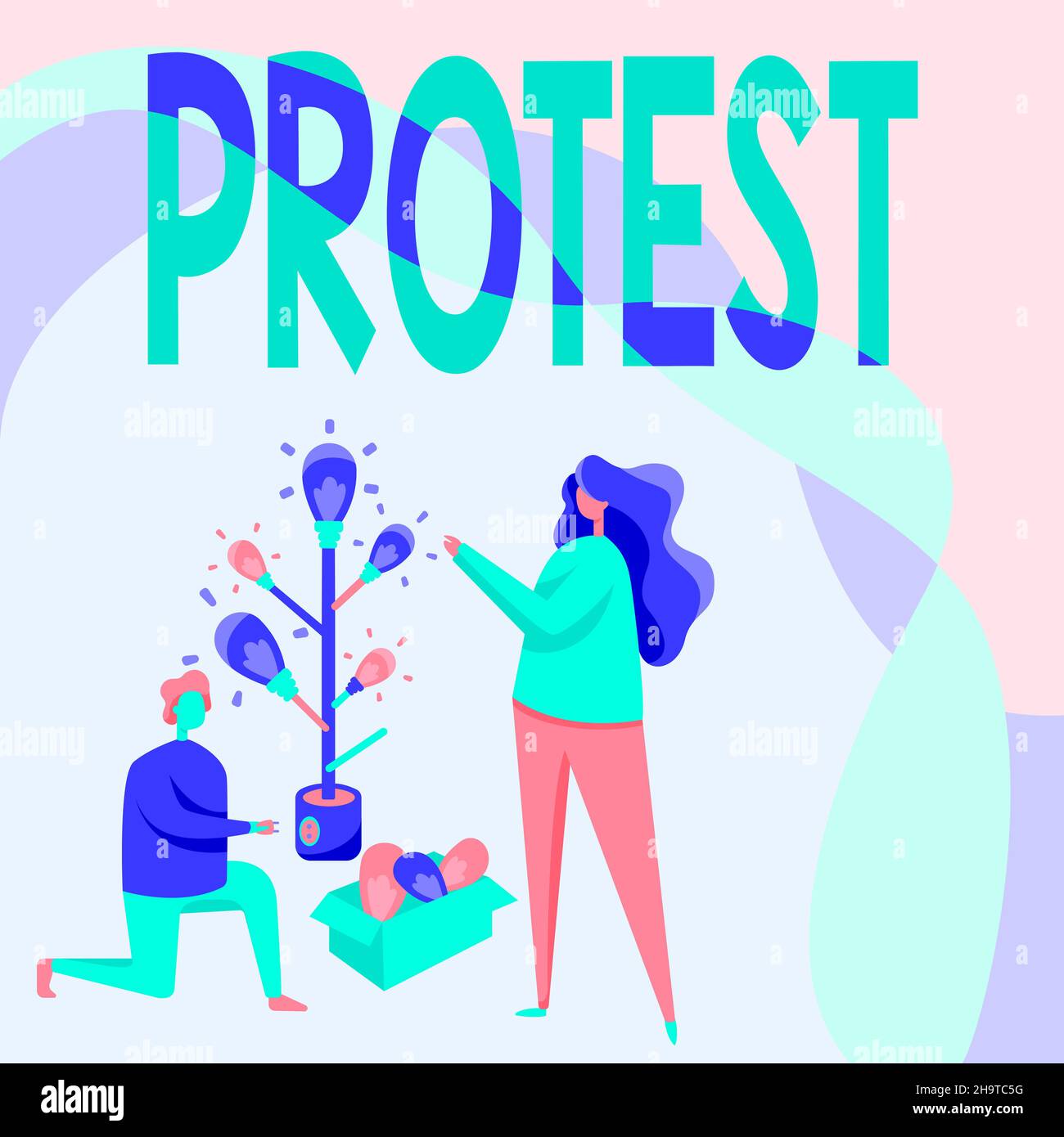 Text sign showing Protest. Business idea An action expressing ...