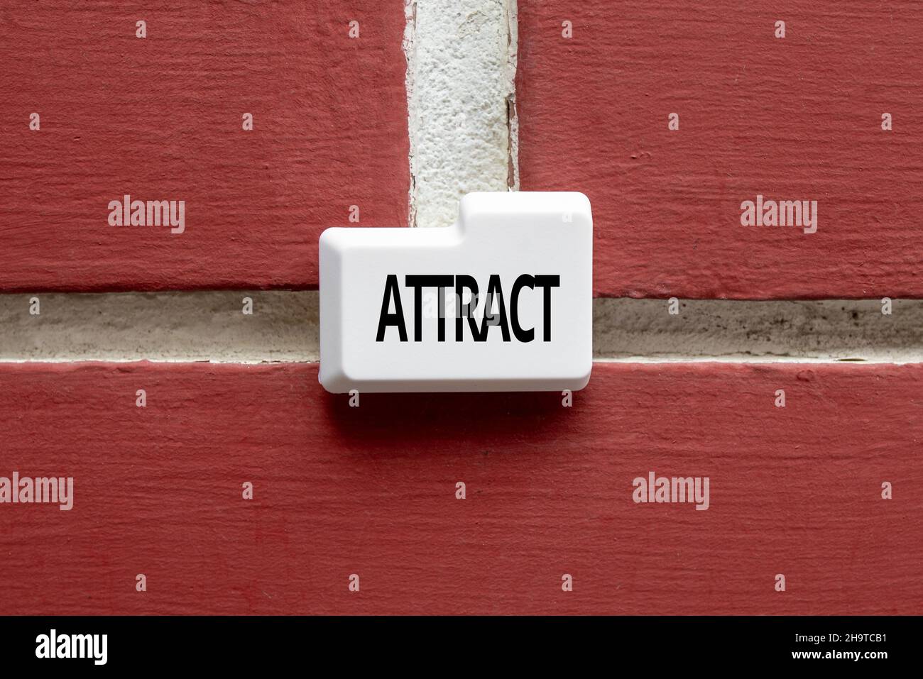 Conceptual display Attract. Business overview to draw by a physical ...